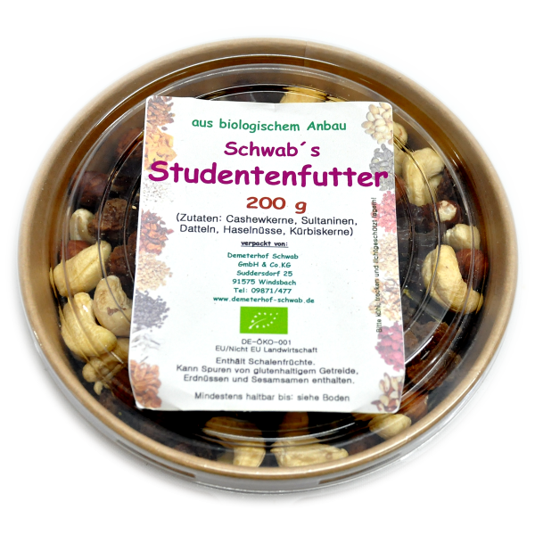 Bio Studentenfutter 200g | Nüsse aus biologischem Zukauf | Onlineshop | Naturhof Schwab